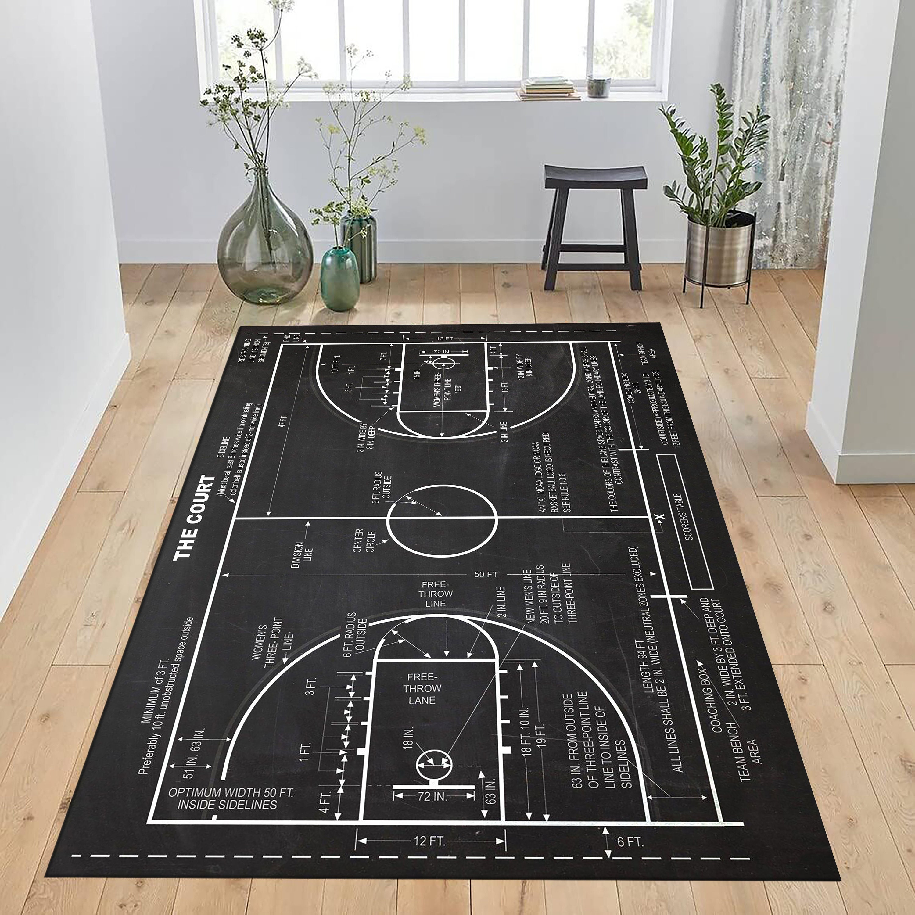 Basketball Court Rug, Basketball Field Rug, Sport Rug,custom Rug, Kids ...