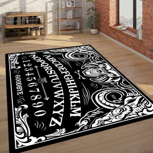 Witch Board Cotton Rug, Gothic Occult Halloween Decor - Etsy