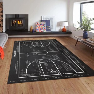 Basketball Court Rug, Basketball Field Rug, Sport Rug,custom Rug, Kids ...
