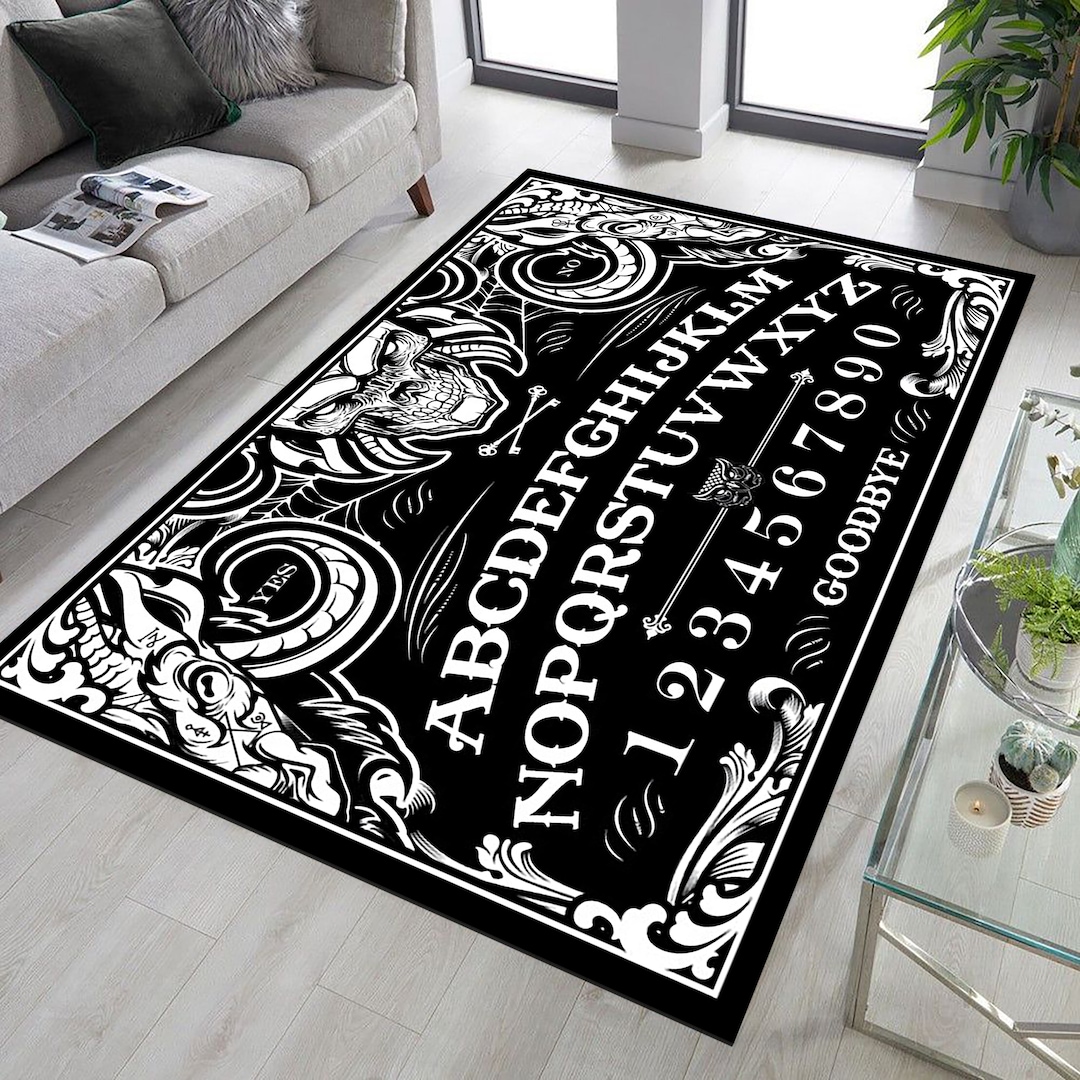 Witch Board Rug, Halloween Gothic Rug, Goth Occult Witchcraft Area Rug ...