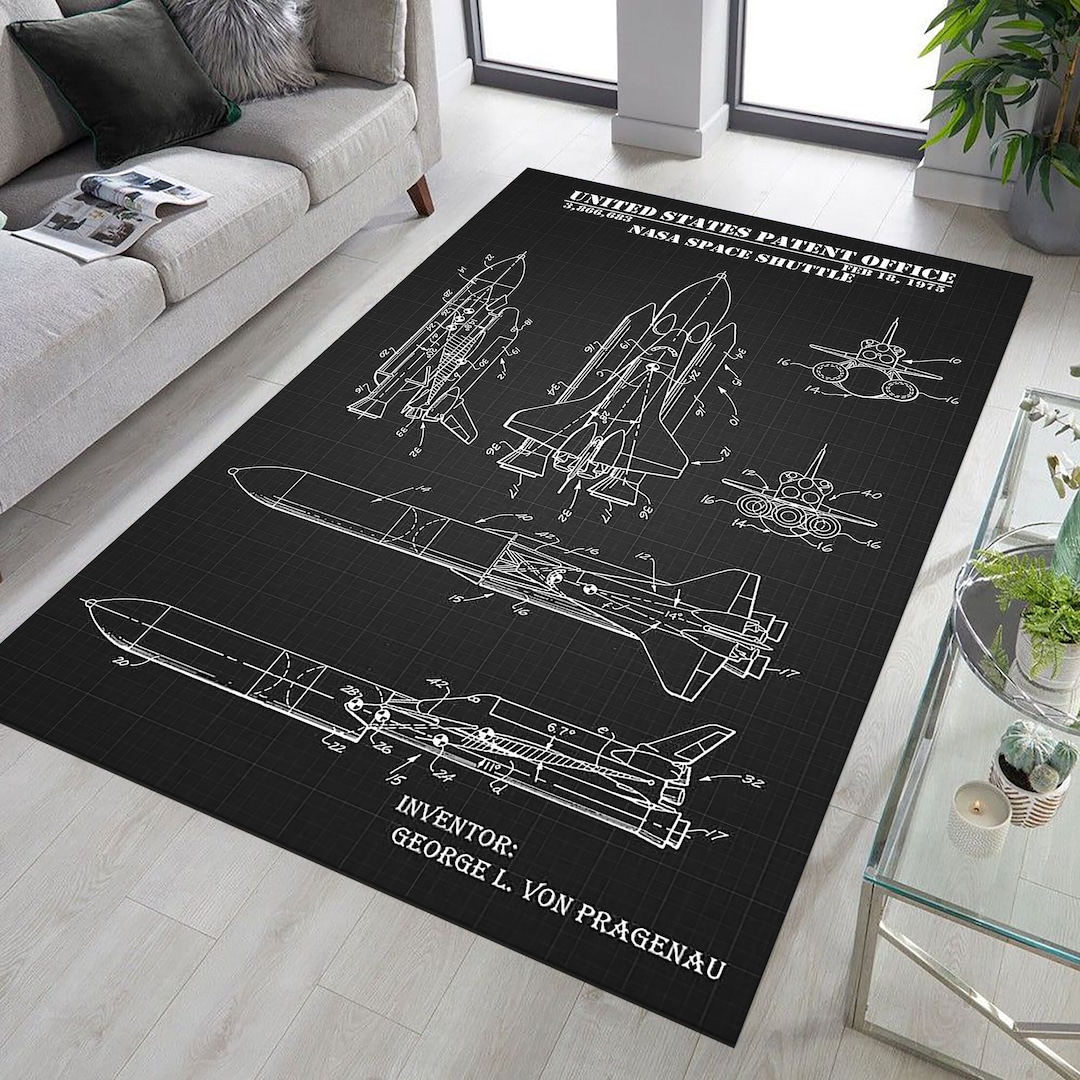 Space Shuttle Rug, Space Rug, NASA Rug, Patterned Printing Rug ...