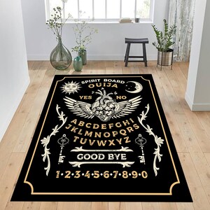 Ouija Board Rug, Spirit Board Rug, Horror Rug, Gothic Rug, Witch Rug ...