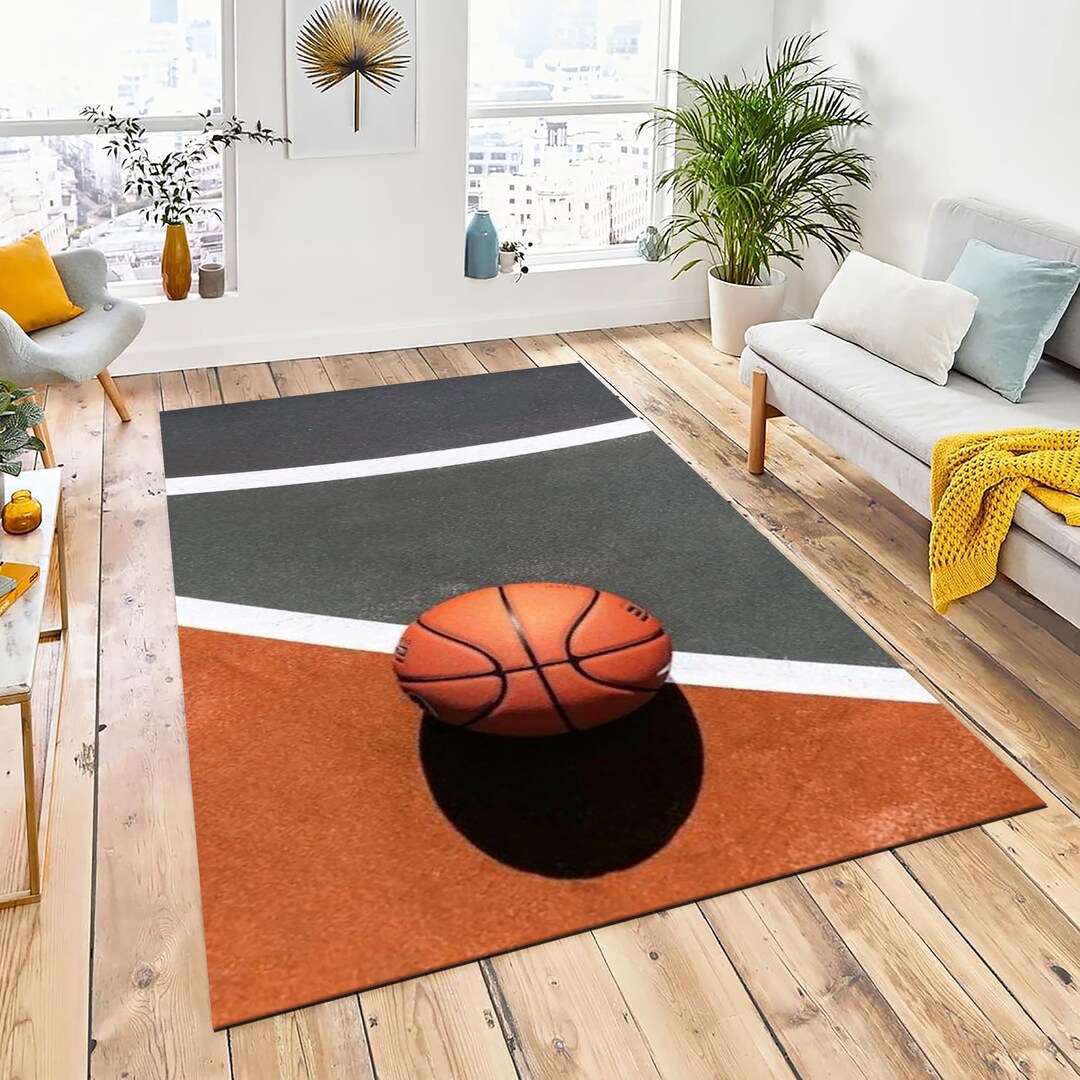 Basketball Rug, Basketball Court Carpet, Sneakers Rug, NBA Ball Mat ...