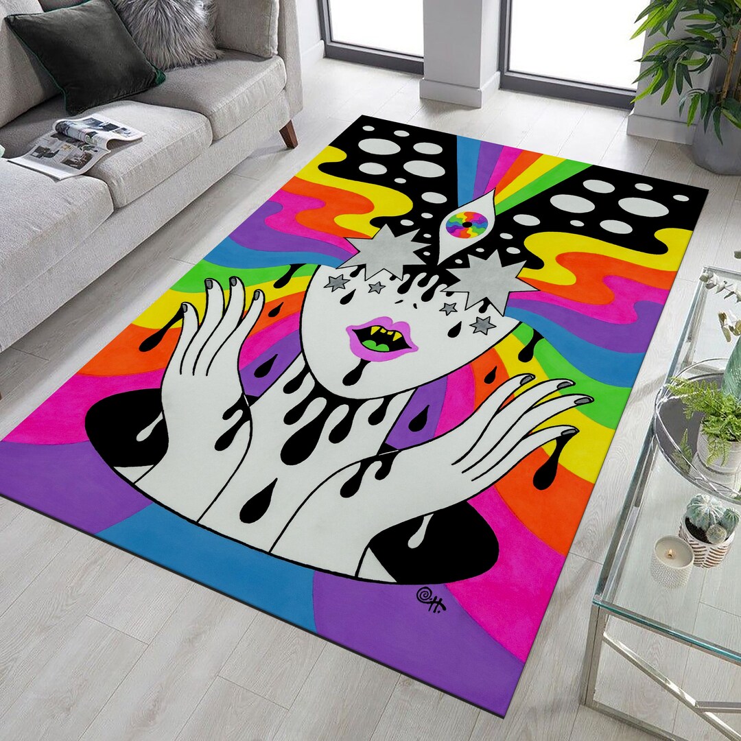 Pop Art Theme Rug, Pop Art Design Rug, Girl Design Rug, Personilazed ...