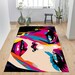 Pop Art Woman Face Rug, Colorful Cotton Area Mat - Etsy