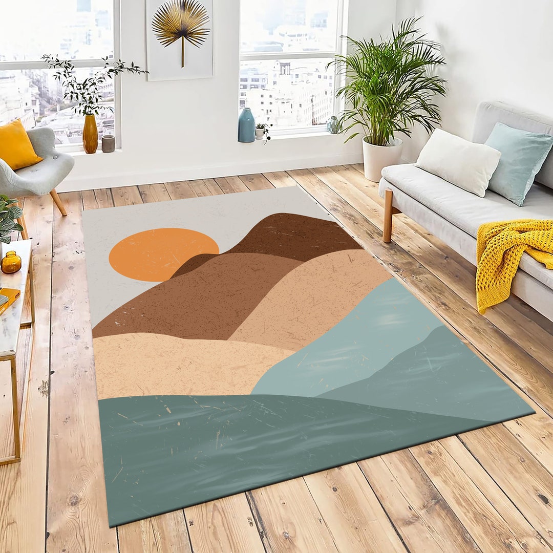 Sun Area Rug, Bohemian Sun Carpet, Nursery Boho Carpet, Mid Century ...