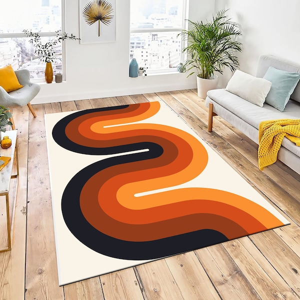 Mid Century Rug - Etsy