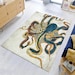 Octopus Rug, Animal Rug, Patterned Printing Rug, Patterned Rug, Modern ...