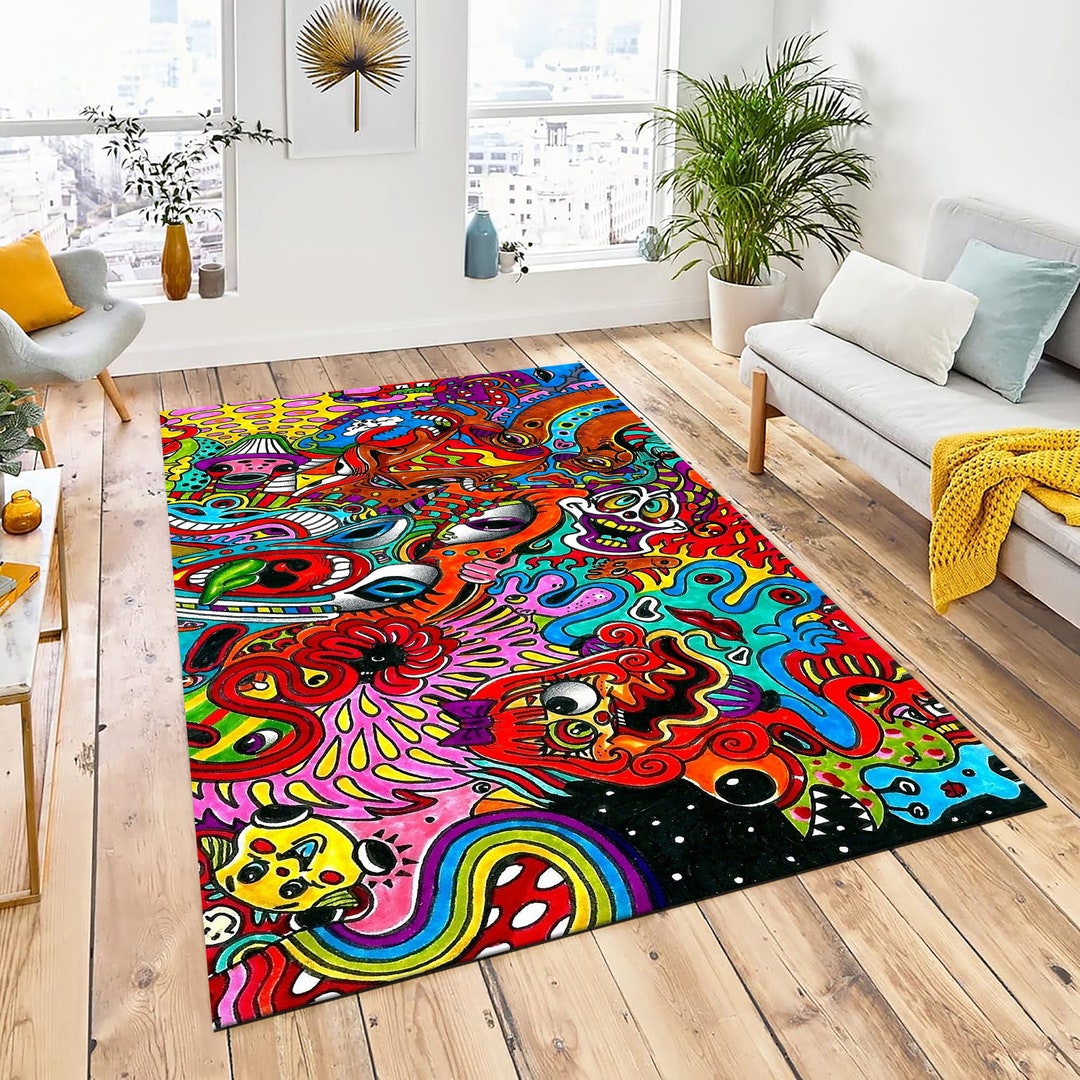 Trippy Rug, Trippy Design Rug, Home Decoration Carpet, Trippy Pattern ...