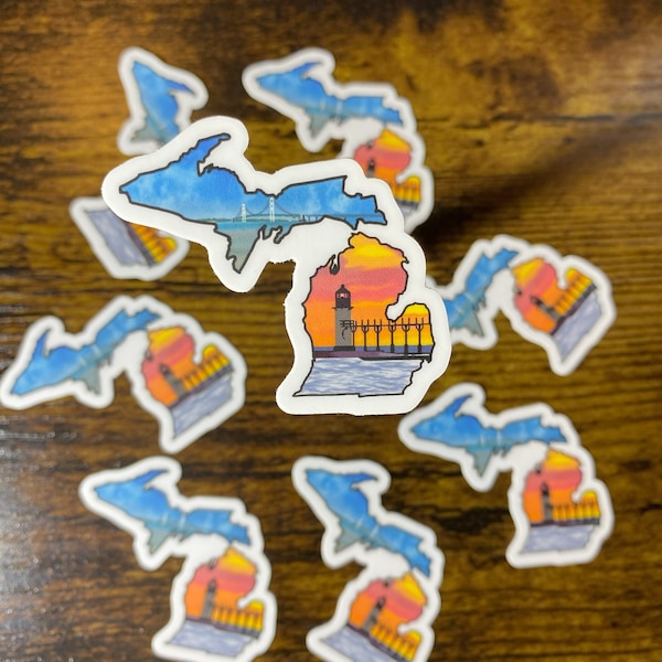 Michigan Sticker - Etsy