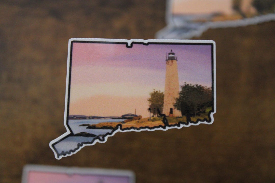 Connecticut Landscape Sticker - Etsy