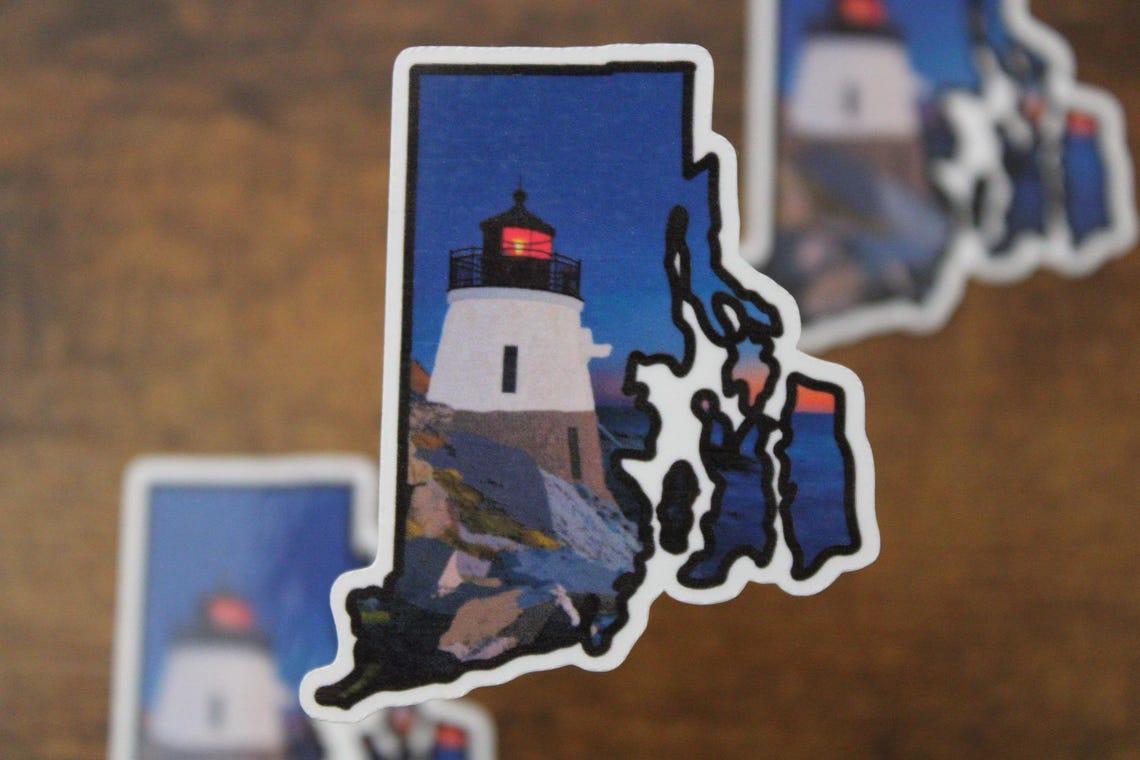 Rhode Island Sticker - Etsy