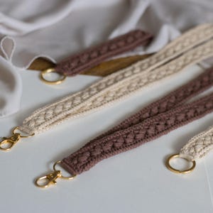 Crochet Keychain Pattern, Wristlet, Keyring, Lanyard, Strap - Easy Step ...