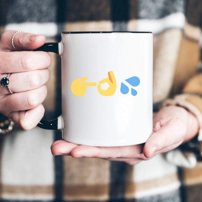 Sexy Hand Signals Emoji Mug, Regalo divertido para todos, Divertido ...