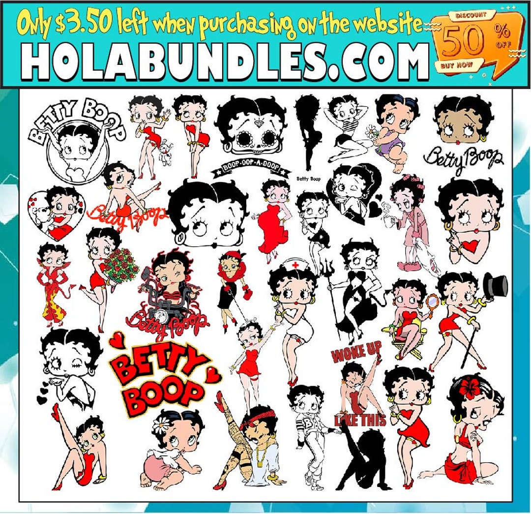 Betty Boop SVG Bundlebetty Boopsvg Easy Cuttshirt Print - Etsy