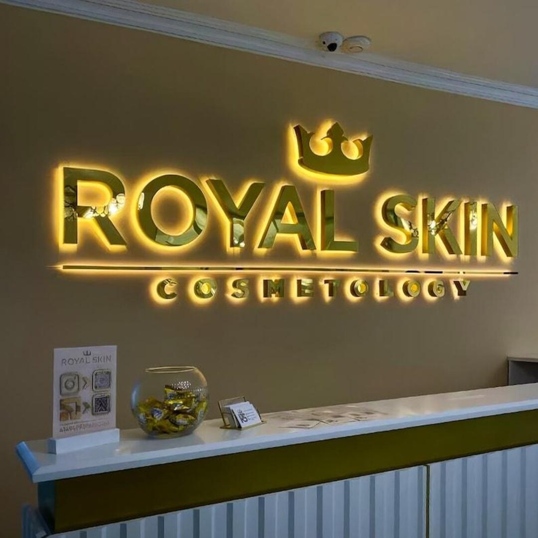 Personalized Wall Logo Custom Metal Storefront Sign Backlit Sign Custom ...