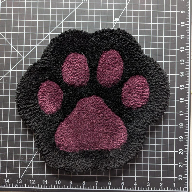 11" Paw Print Rug - Ready to Ship - Etsy