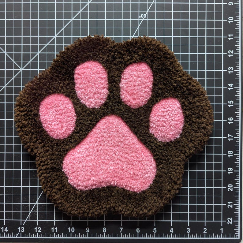 11" Paw Print Rug - Ready to Ship - Etsy