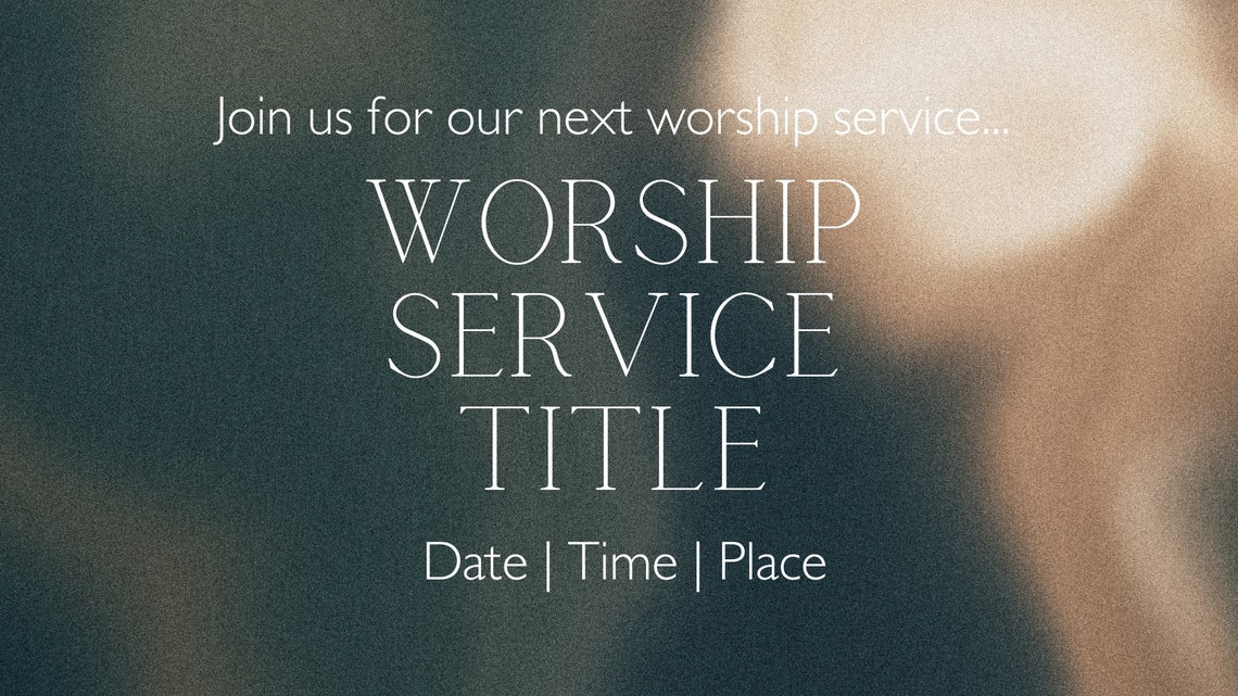 Aesthetic, Minimalist Worship Service Powerpoint - Etsy