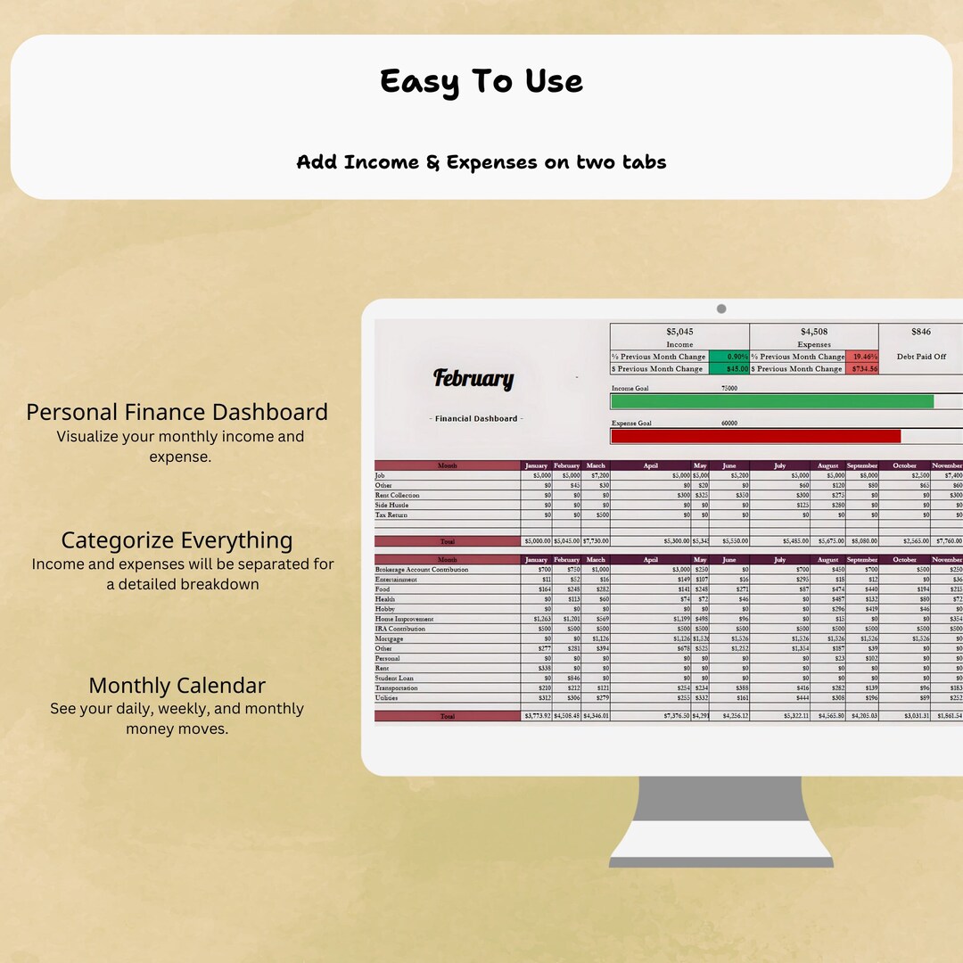 Personal Budget Spreadsheets for Google Sheets, Budget Template, Budget ...