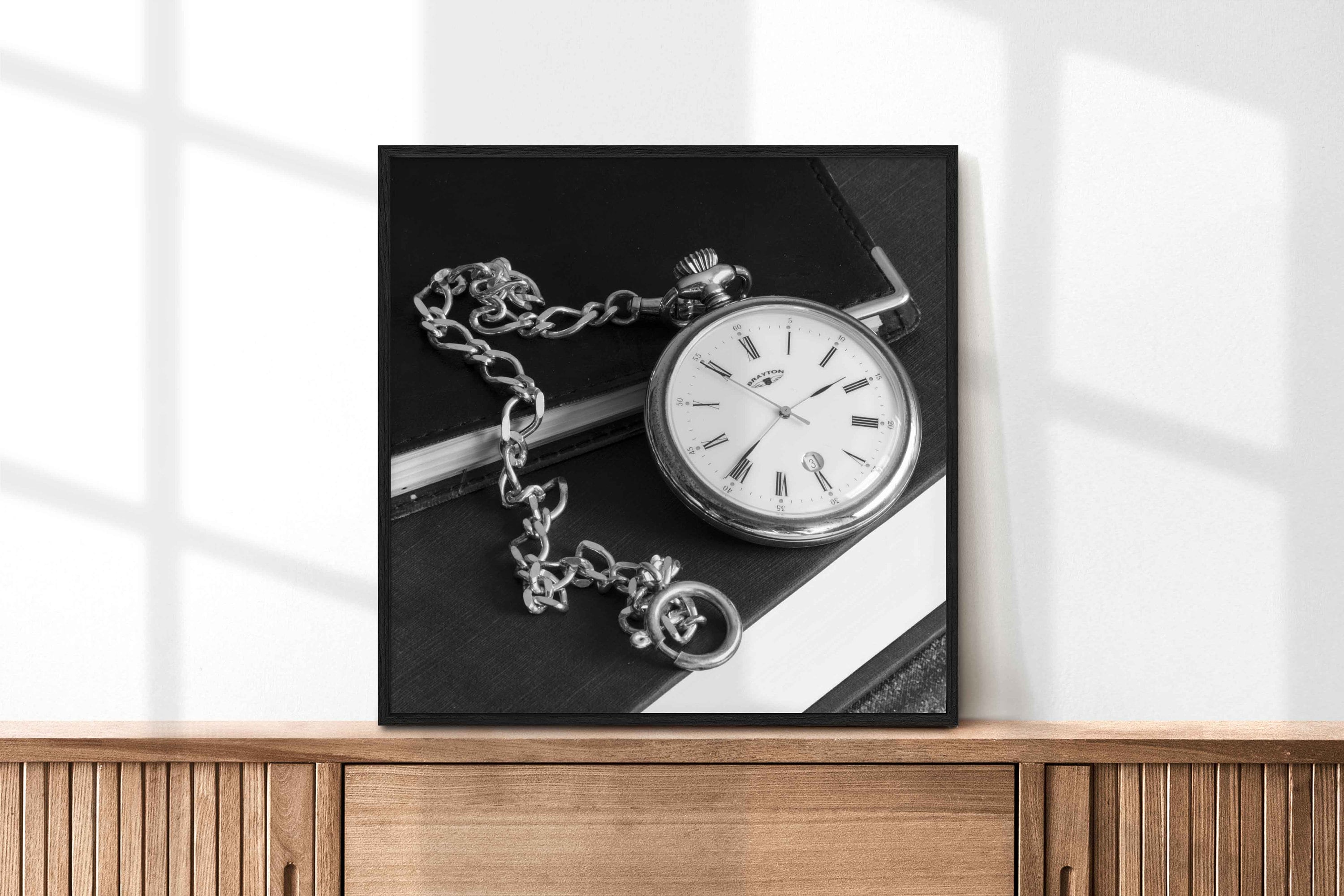 Black and White Vintage Pocket Watch Print, Digital Download, Printable ...