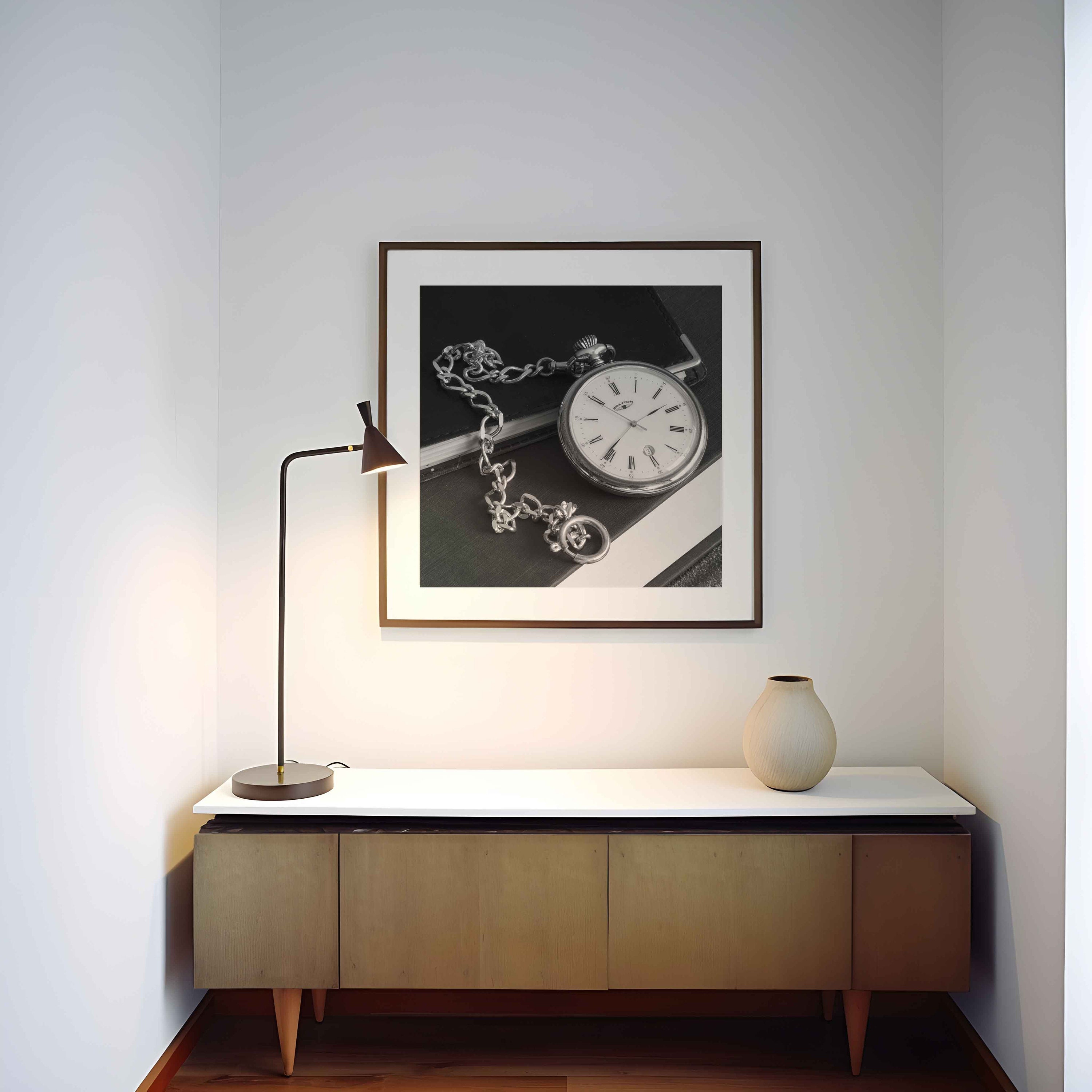 Black and White Vintage Pocket Watch Print, Digital Download, Printable ...