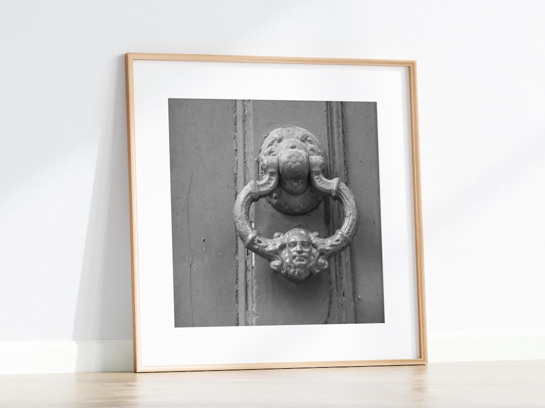 Door Knocker Image, Black and White Photo Instant Digital Download ...
