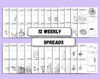 Ultimate Bullet Journal Template Pages. 130 Undated Printable Bujo ...