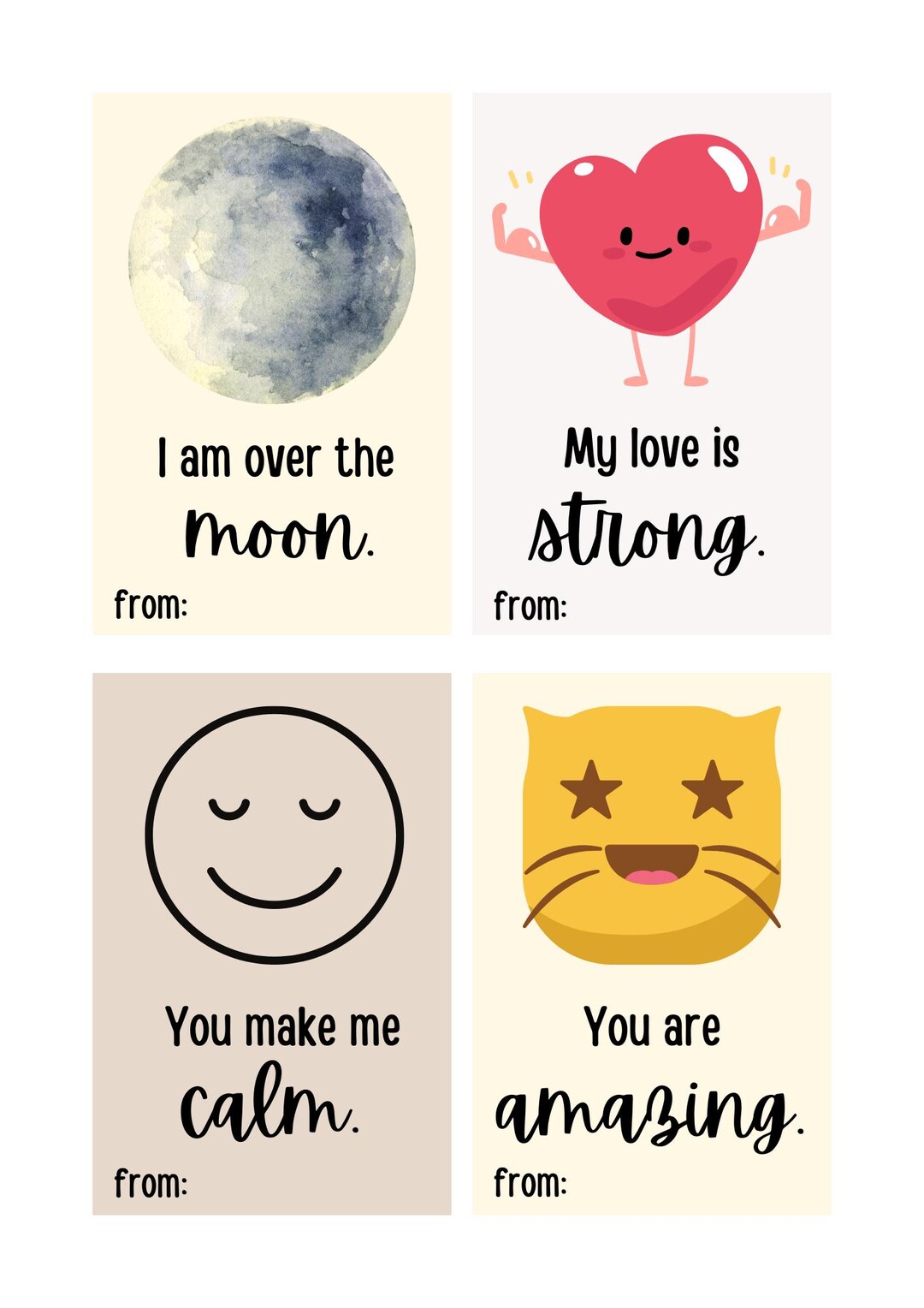 Positive Affirmation Cards Valentine's Day Cards for Kids - Etsy