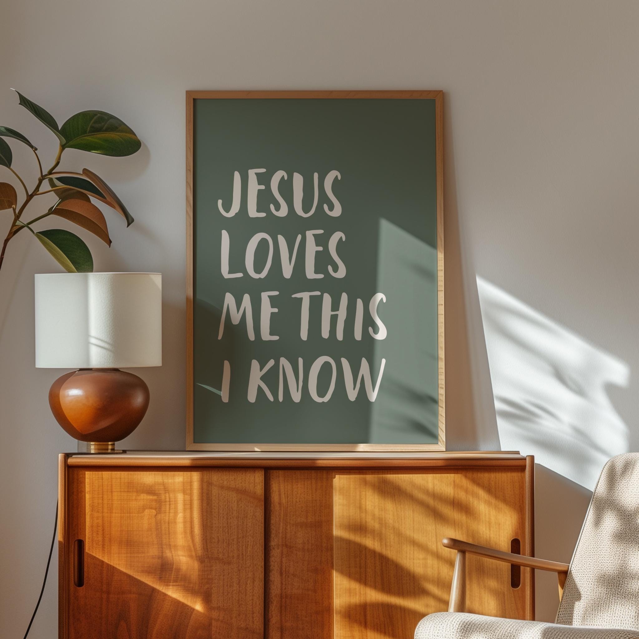Jesus Loves Me This I Know, Christian Nursery Print, Sunday School ...