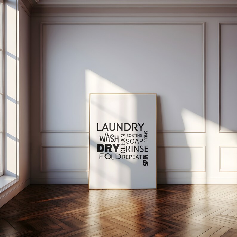 Laundry Room Wall Art, Laundry Words Printable, Laundry Wordle, Laundry ...