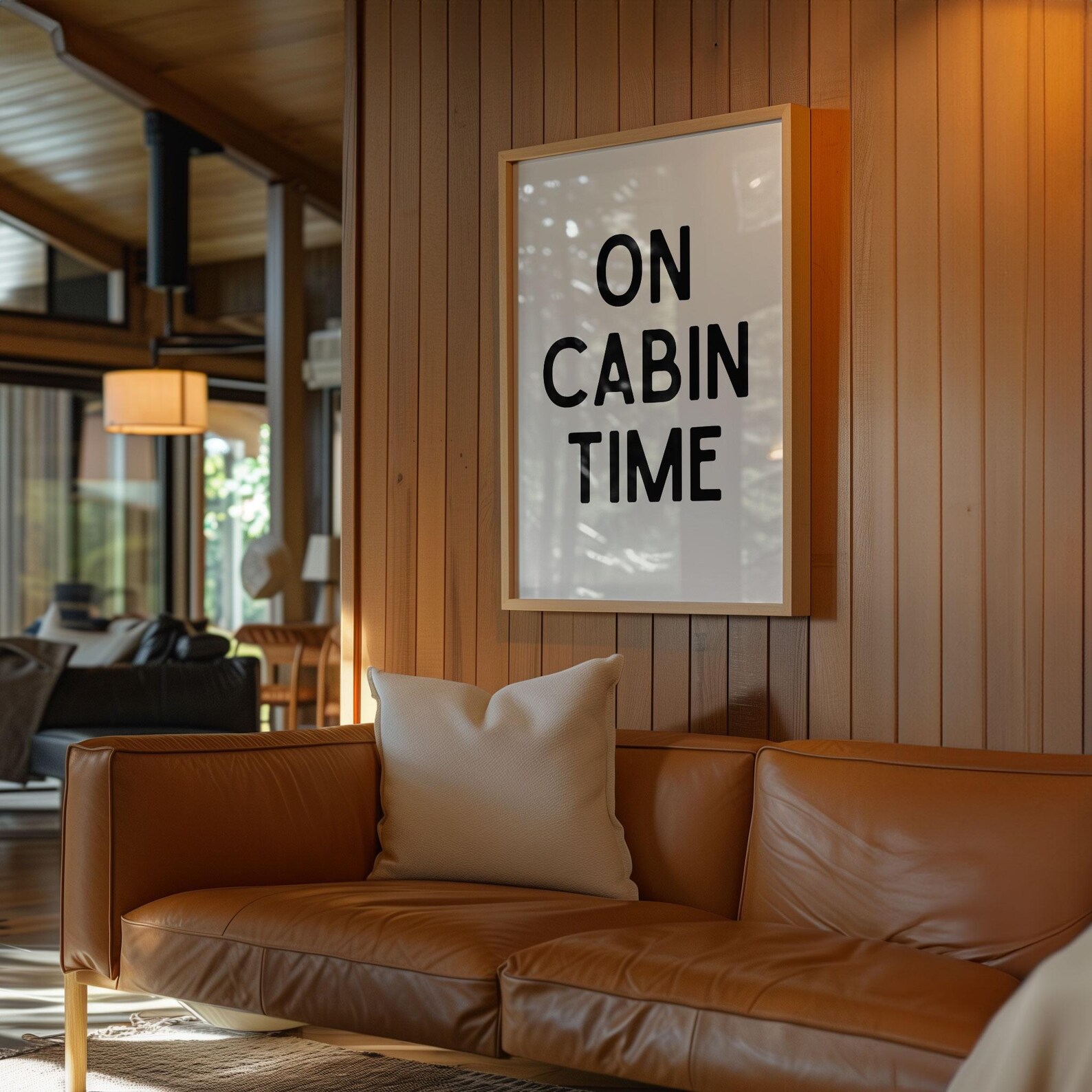 On Cabin Time Wall Art Print, Cabin Welcome Sign, Cabin Quote, Cabin ...