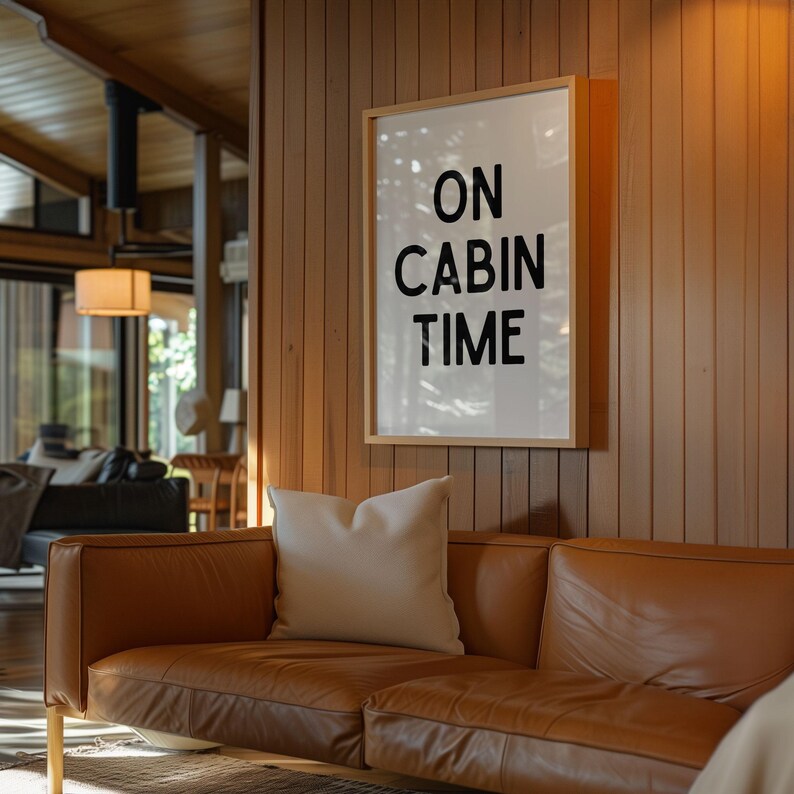 On Cabin Time Wall Art Print, Cabin Welcome Sign, Cabin Quote, Cabin ...