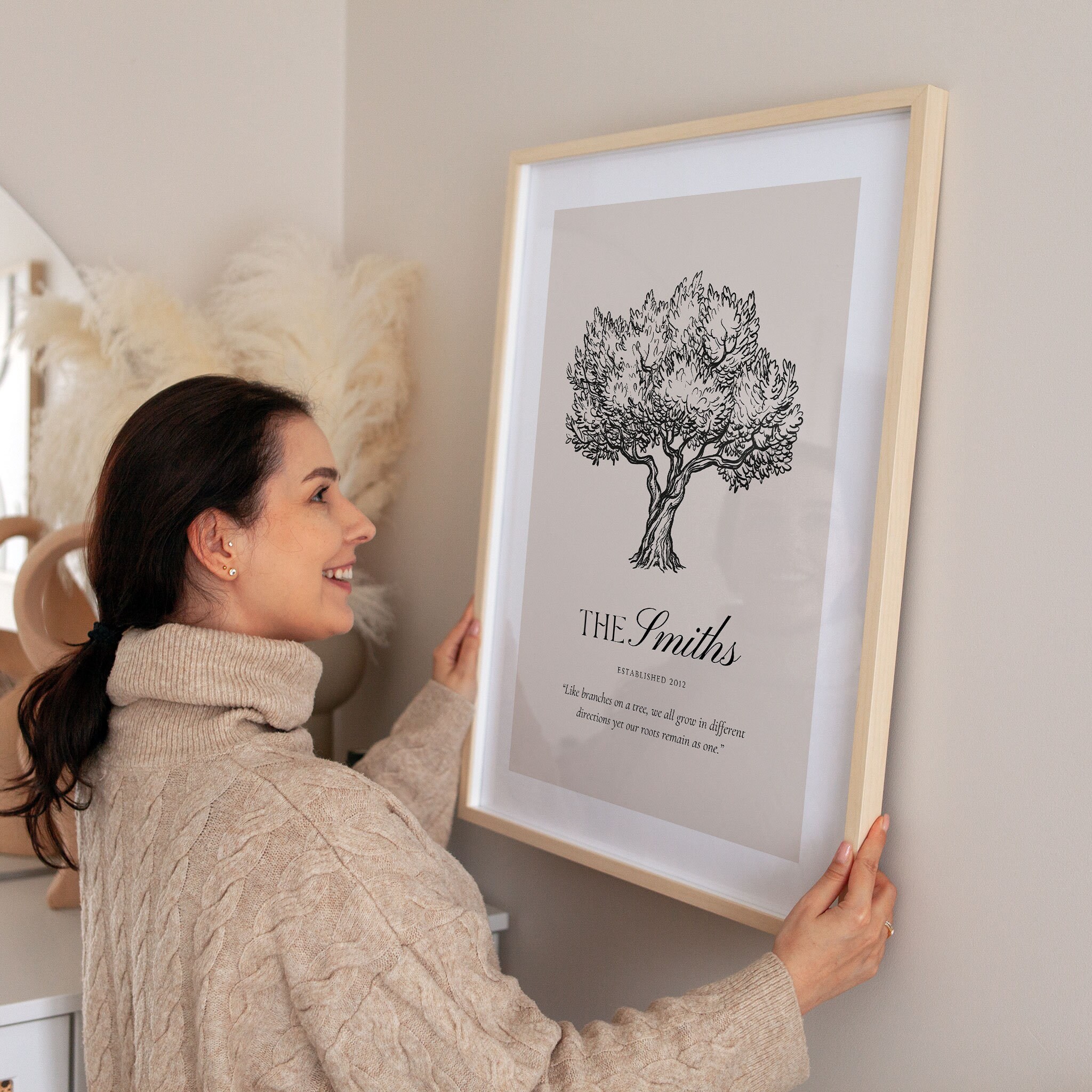 Our Family Tree Printable, Custom Family Name Printable, Custom Family ...