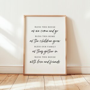 Bless This House, House Blessing, Home Entryway Printable, Christian ...