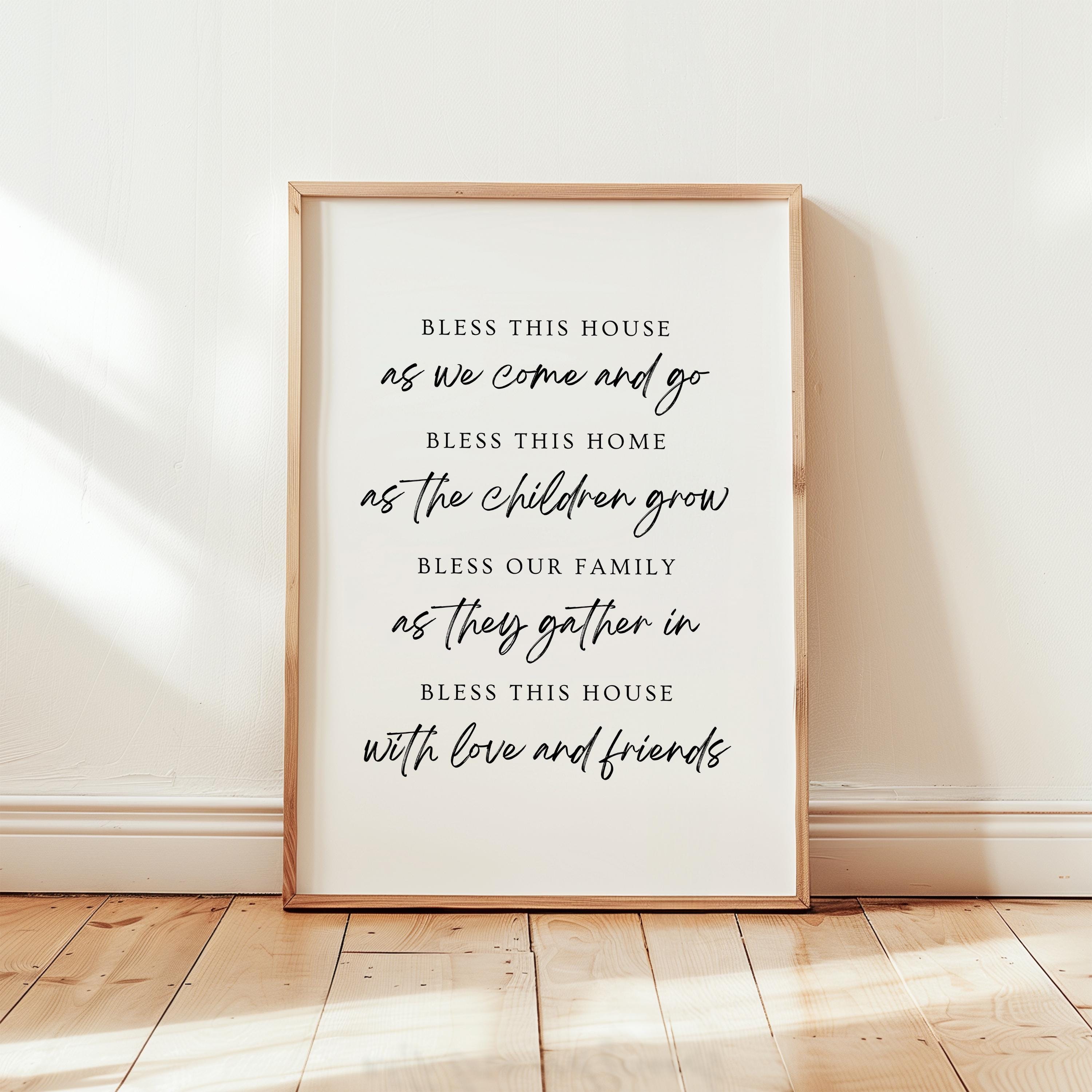Bless This House, House Blessing, Home Entryway Printable, Christian ...
