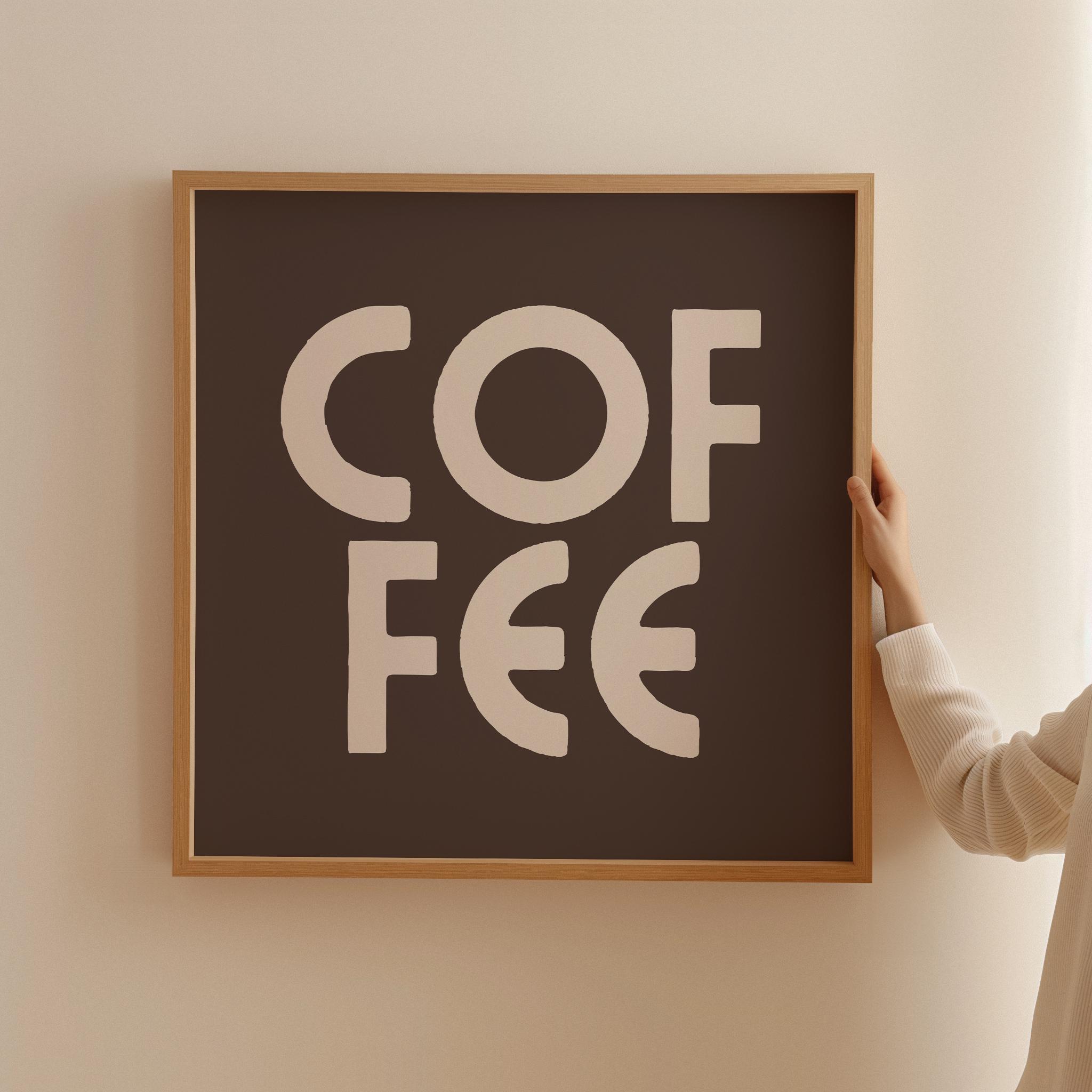 Coffee Typography Print, Coffee Wall Art, Coffee Poster, Coffee Bar ...