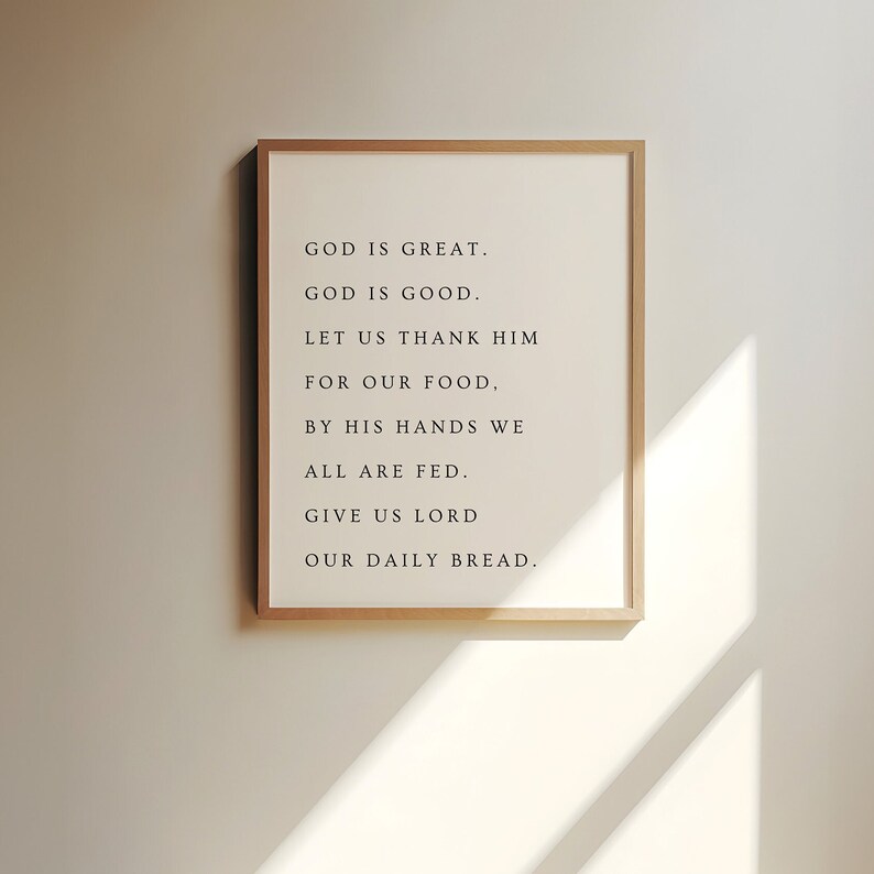 God is Great, Christian Printable, Christian Wall Art, Kitchen Wall Art ...