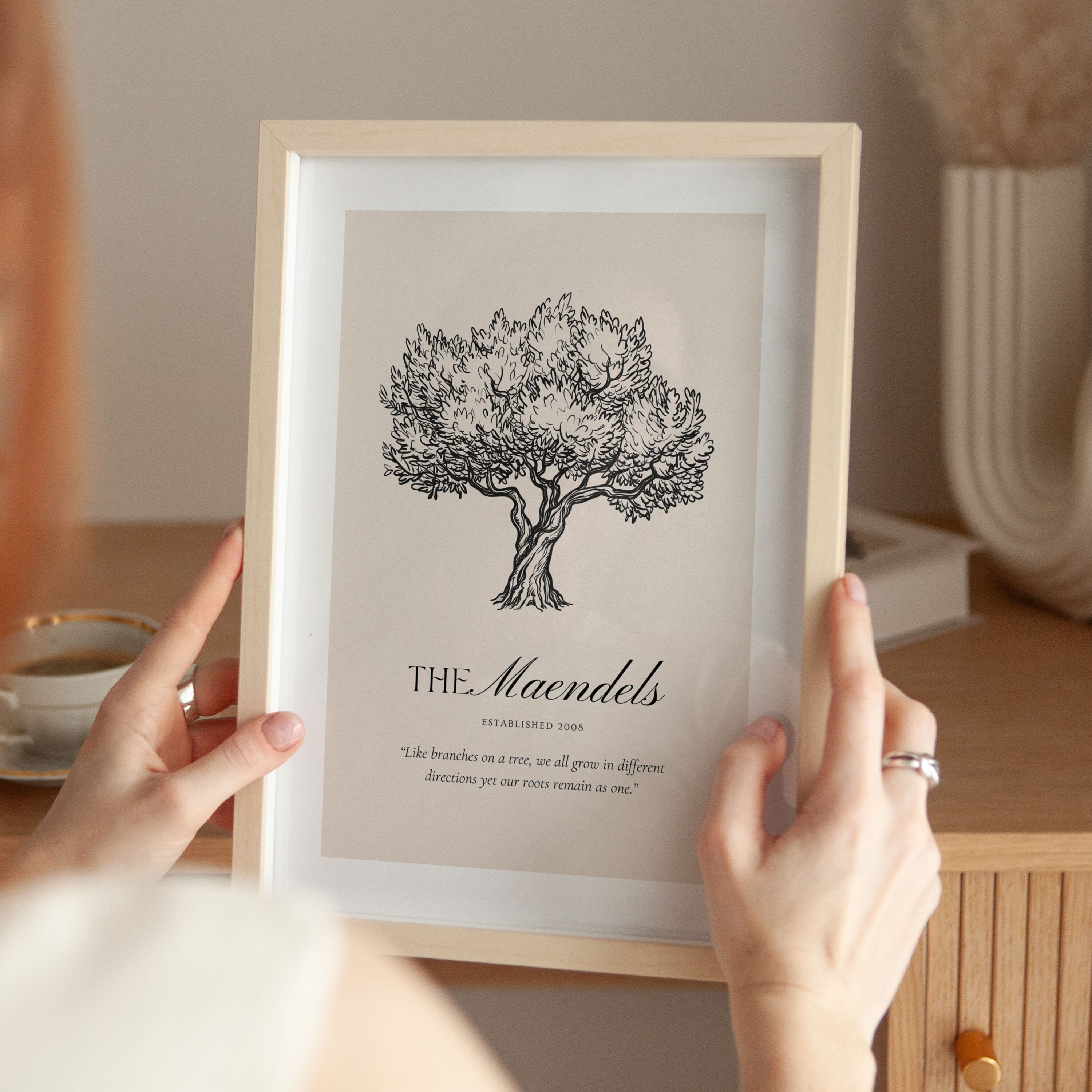 Our Family Tree Printable, Custom Family Name Printable, Custom Family ...