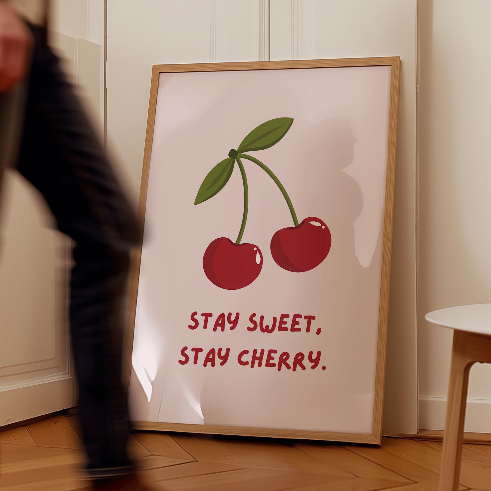 Stay Sweet, Stay Cherry, Cherry Wall Art, Cute Cherry Prints, Cherry Poster, Cherry Quote Wall ...