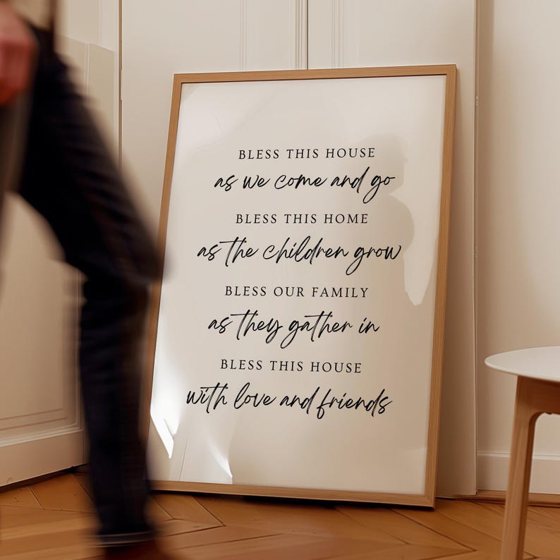 Bless This House, House Blessing, Home Entryway Printable, Christian ...