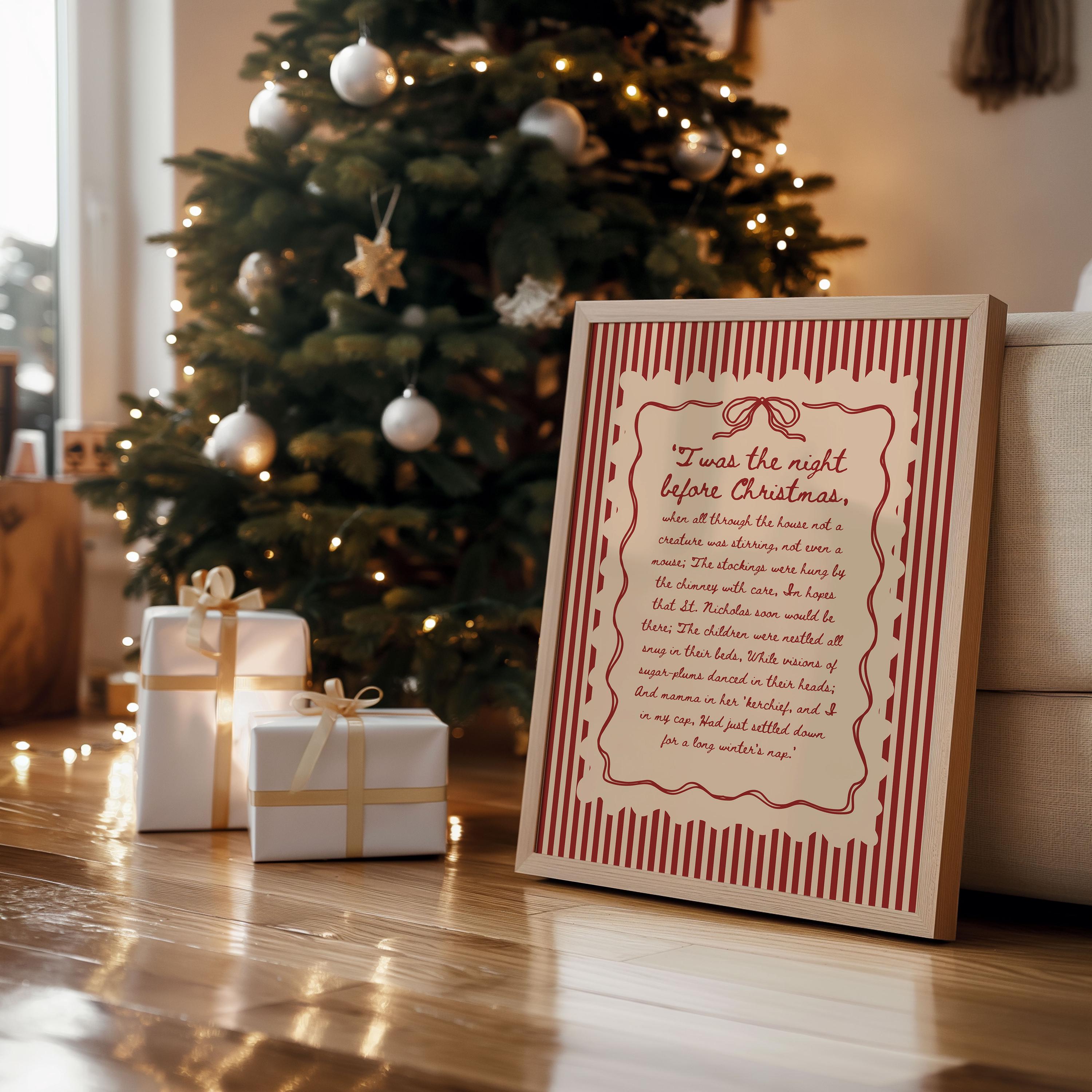 Twas the Night Before Christmas Printable, Vintage Christmas Decor ...