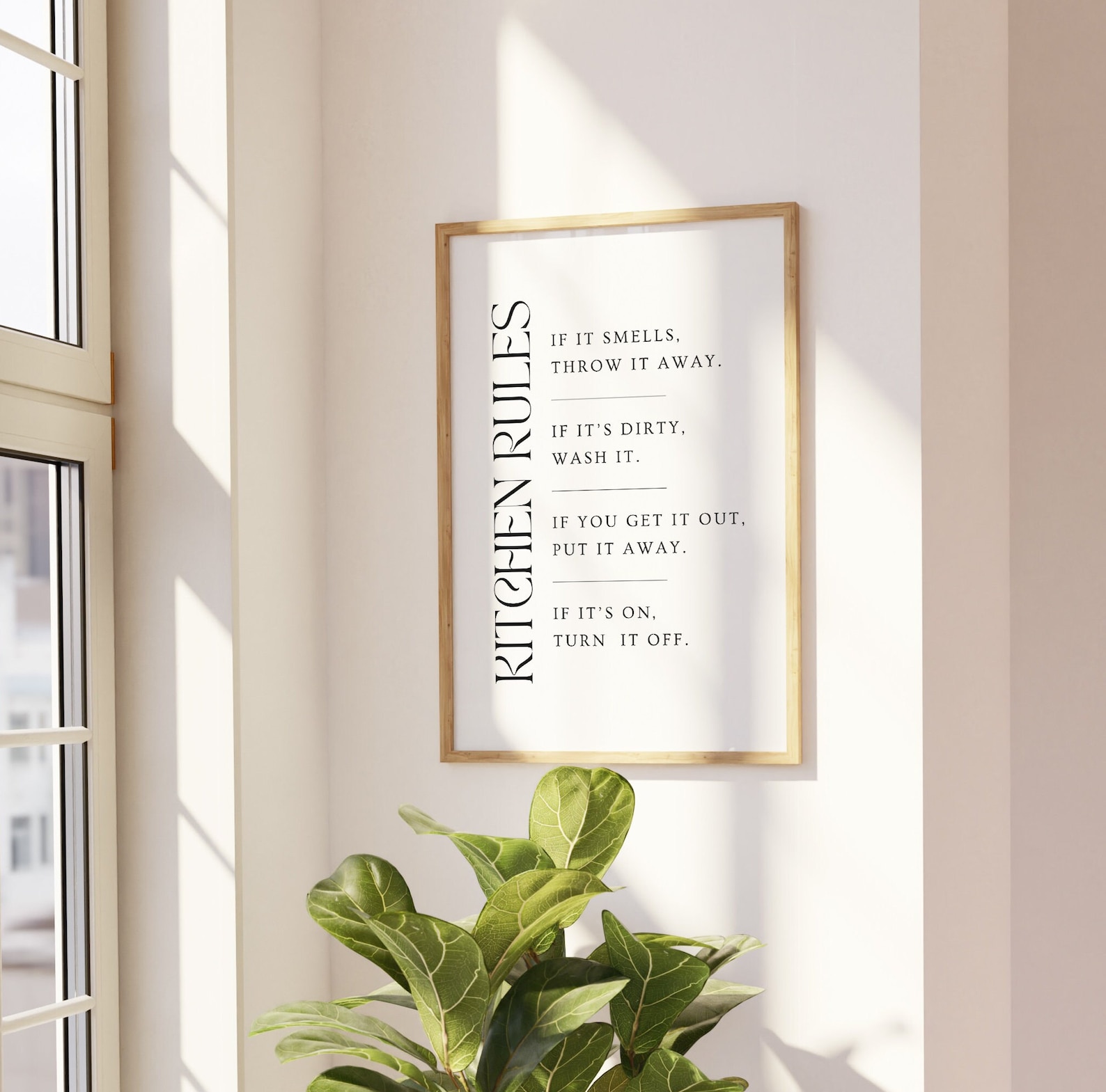 Kitchen Rules Wall Art, Kitchen Rules Printable, Kitchen Wall Decor ...