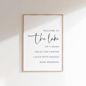 Welcome to the Lake, Lake House Wall Art, Lake House Welcome Sign, Lake ...
