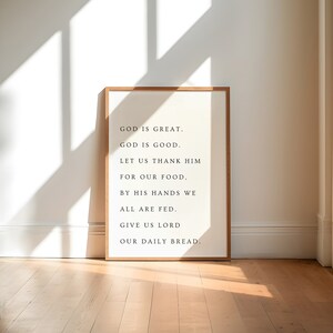 God is Great, Christian Printable, Christian Wall Art, Kitchen Wall Art ...
