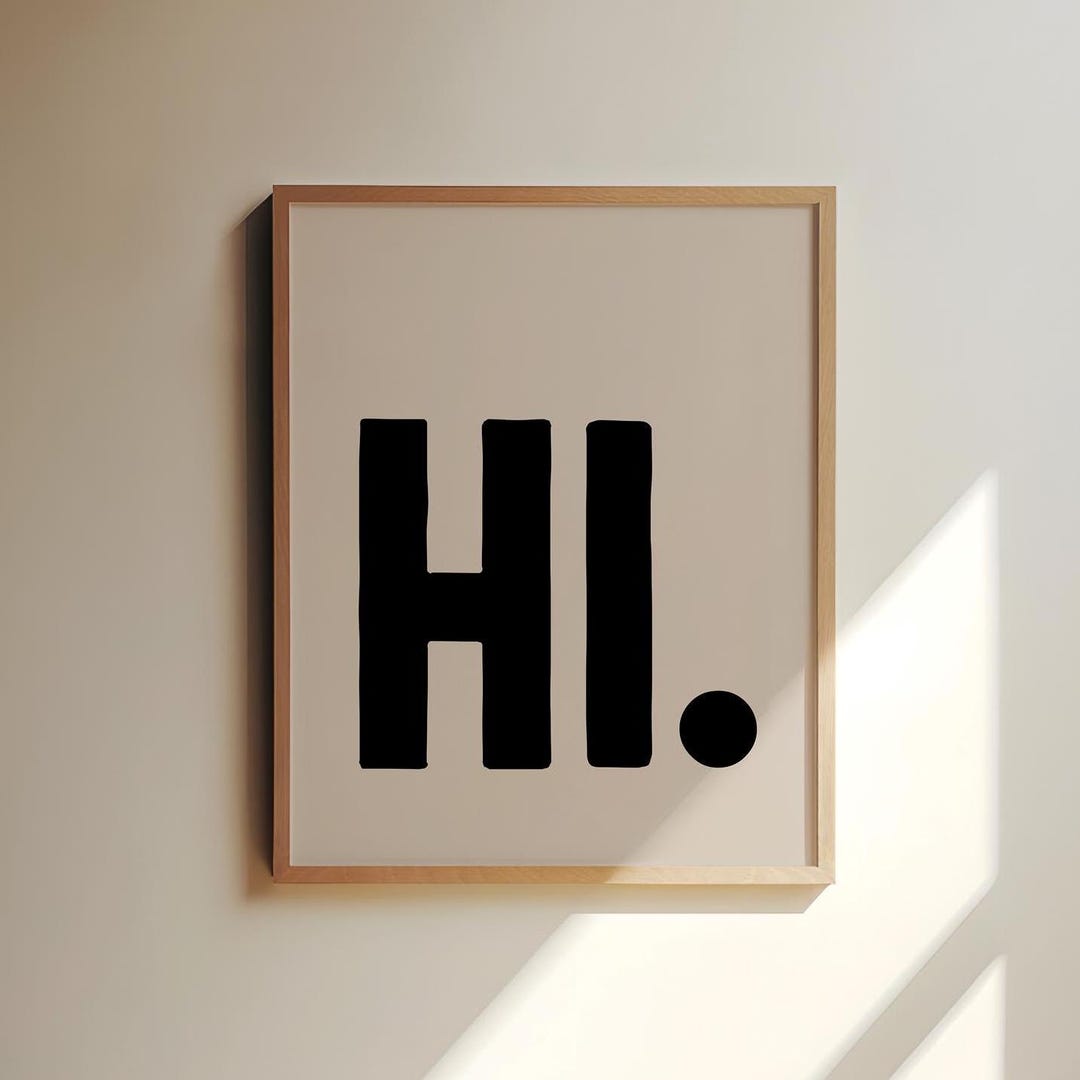 Hi Printable Wall Art, Hi Poster, Entryway Wall Art, Entryway Print ...