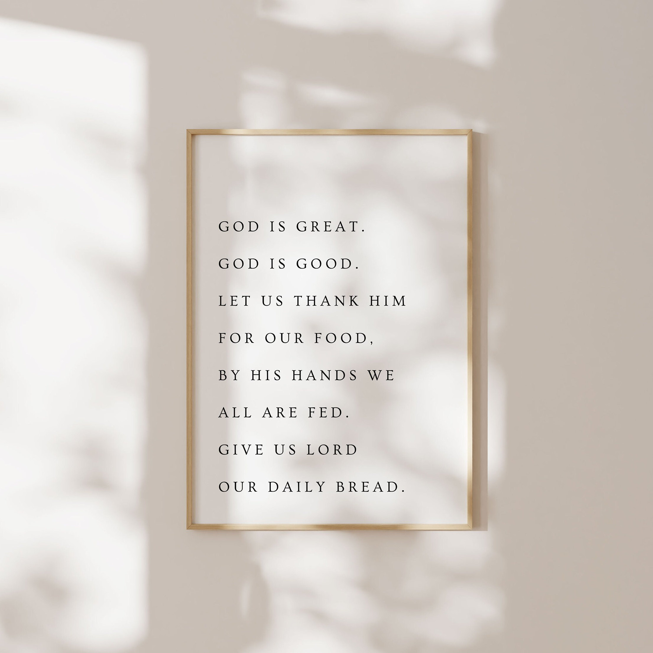 God is Great, Christian Printable, Christian Wall Art, Kitchen Wall Art ...