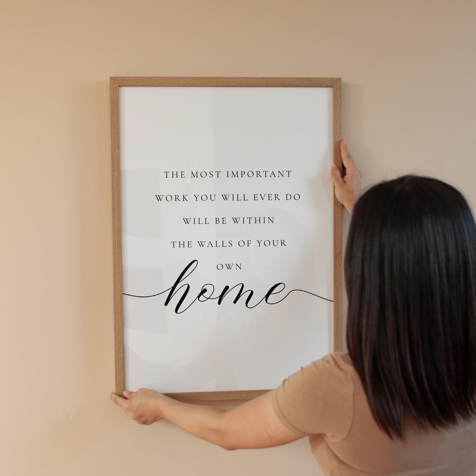 The Most Important Work Quote Printable, Home Quote Wall Art, Living ...