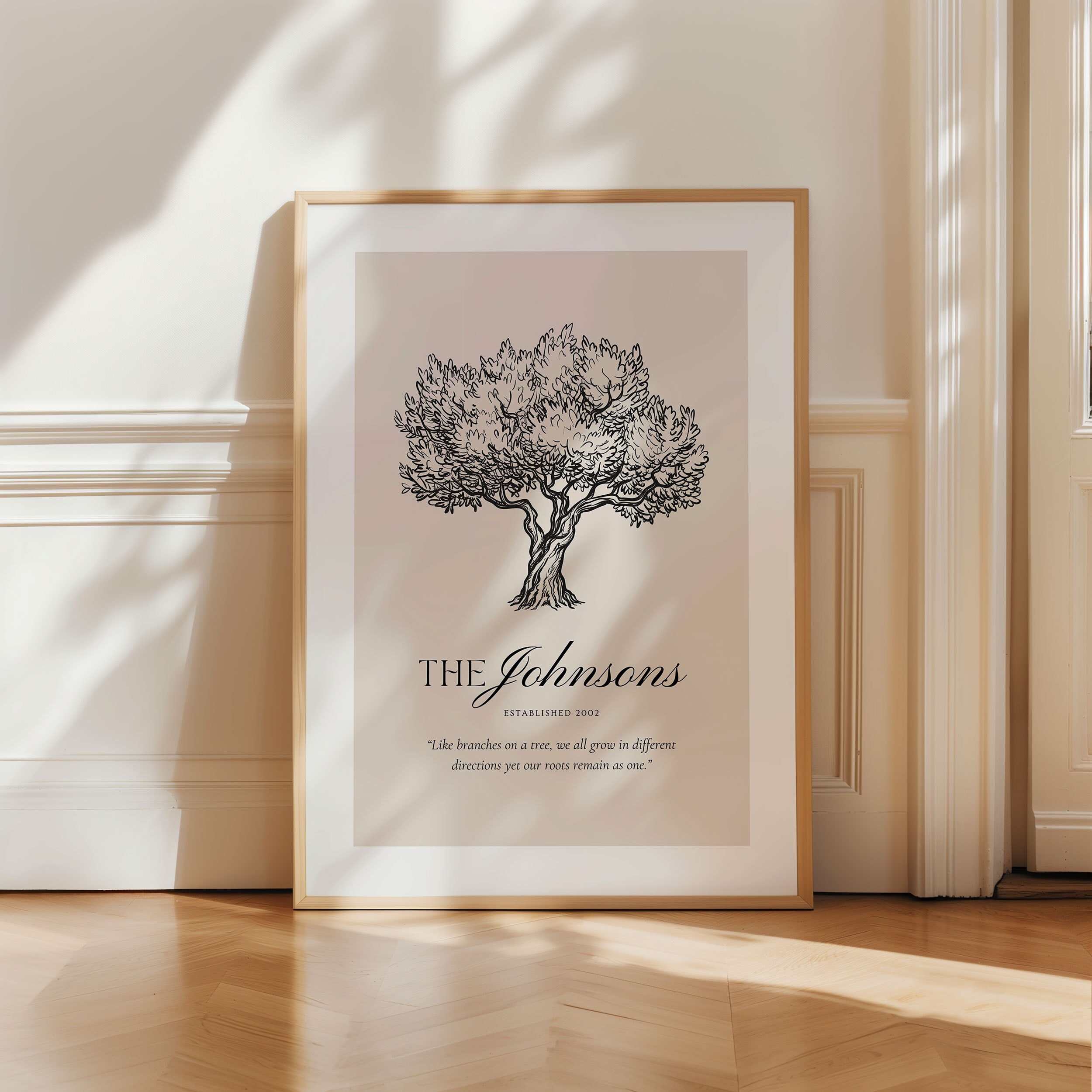 Our Family Tree Printable, Custom Family Name Printable, Custom Family ...