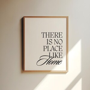 There is No Place Like Home Wall Art, Modern Printable Wall Art, Home ...